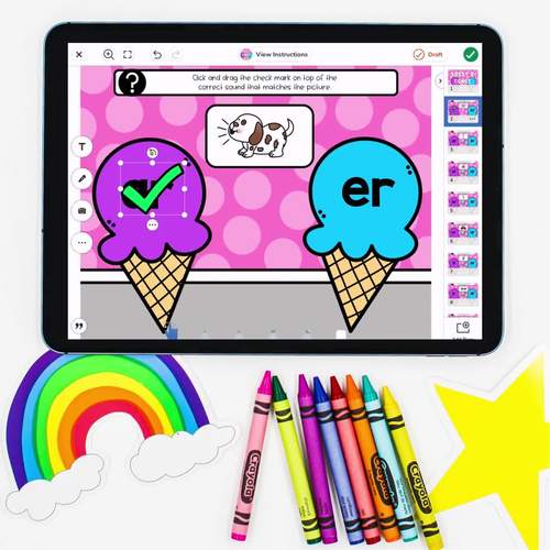 Digital Literacy Centers | R-Controlled Vowels | For Seesaw | TpT