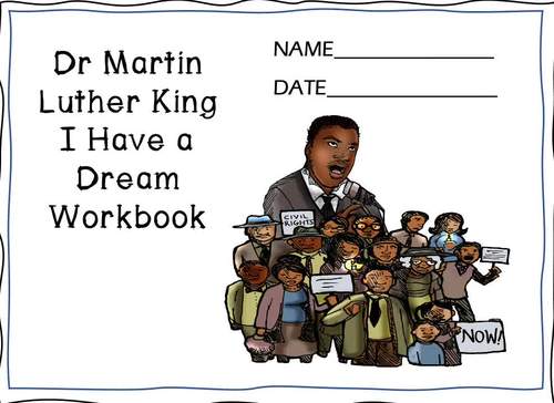 Dr Martin Luther King "I Have A Dream" writing prompt work pack activities