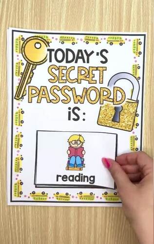 Secret Password Classroom Management Routines Hack - Back to School Theme