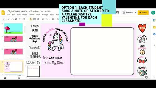 Digital + Printable Valentine's Day Cards | Google Slides Valentine ...