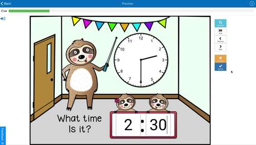 Telling Time to the Hour and Half Hour Math Boom Cards by Bright Minds ...