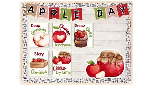 Apple Classroom Decor Kit – Fall / Back-to-School Bulletin Board & Name ...