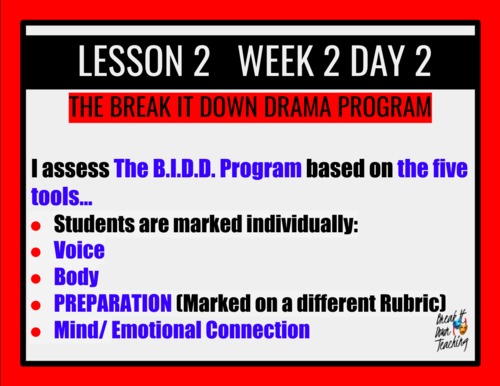 Break it Down Drama Program: Understanding the Five Tools | TPT