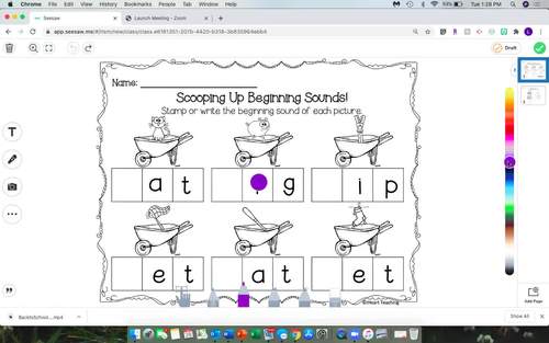 Distance Learning with Seesaw: Fall Print and Go! {NO PREP} by iHeart ...