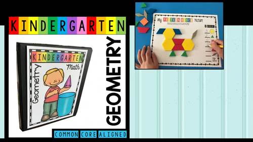 Geometry Math Unit for Kindergarten - Shapes - 3D Solids Math Centers ...