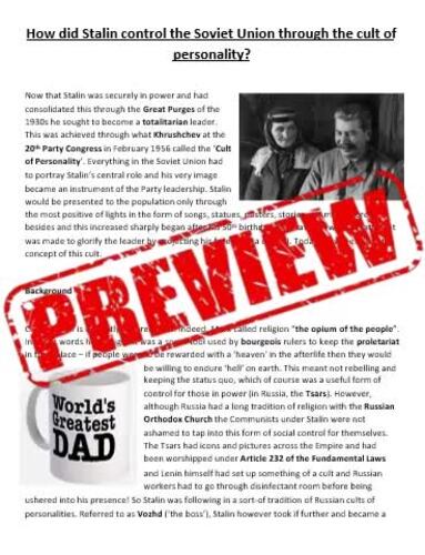 How did Stalin control the USSR through cult of personality? | TPT