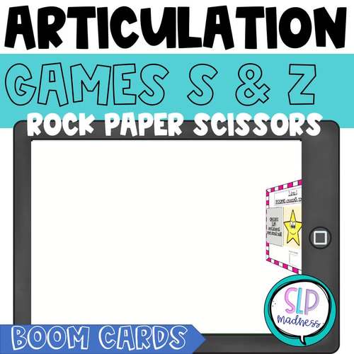 S and Z S Blends Articulation Game Boom Cards Speech Therapy by SLP Madness