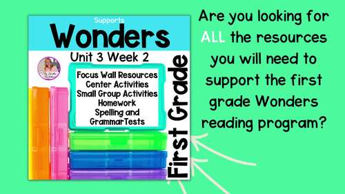 Wonders Reading First Grade Unit 3 Week 2 Centers and Small Group ...