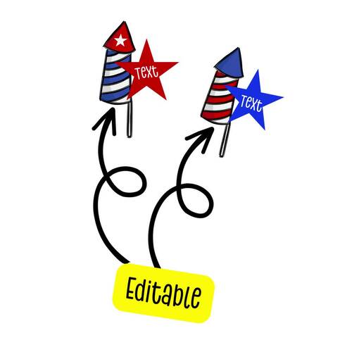 4th July Fireworks Independence Day Bulletin Board, Door Decor Kit ...