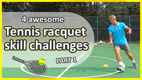 Tennis racquet challenges: Part 1 (grades K-3) | Striking skills in PE