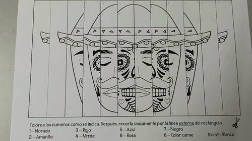 Day of the Dead 5 de mayo Craftivity Agamógrafo Agamograph Sugar Skull ...