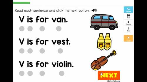 Letter of the Week V (Boom Cards™) by Miss Faleena | TPT