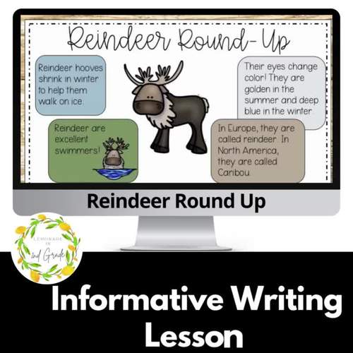 Christmas Writing: Reindeer Round Up Informative Writing | TPT