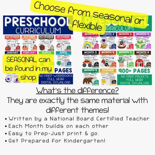Preschool Back to School Pre K Curriculum No Prep Packet Back to School ...