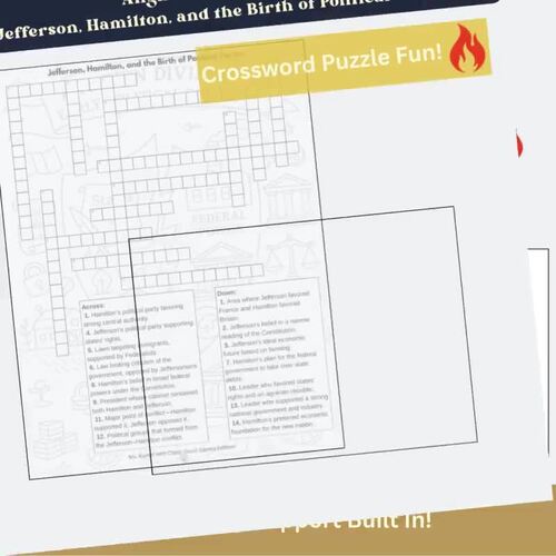 Jefferson & Hamilton: Rise of Political Parties Puzzle Pack – HSS 8.3.4