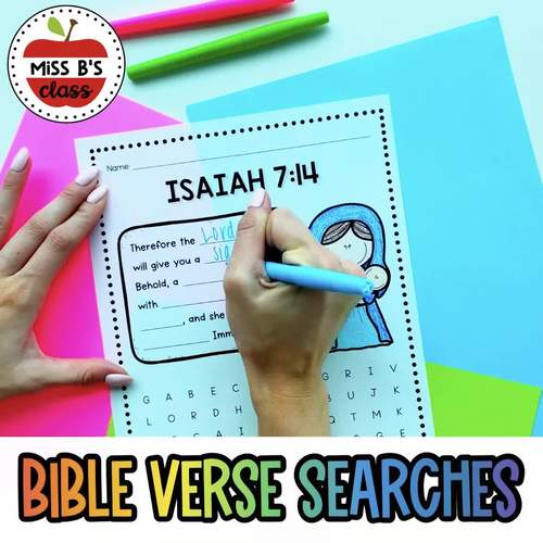 Bible Verse Activities - Catholic Religion Puzzles (Advent/Christmas ...