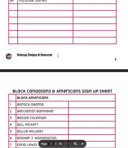 Black History Month Project and Poster Biography project-en Français/in ...