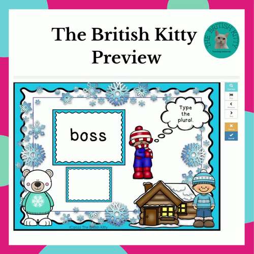 Winter Mini Plural Nouns Boom Cards™ by The British Kitty | TpT