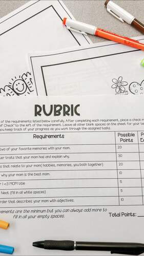 4th Grade Mother's Day Differentiated AVID One Pager Keepsake Gift ...