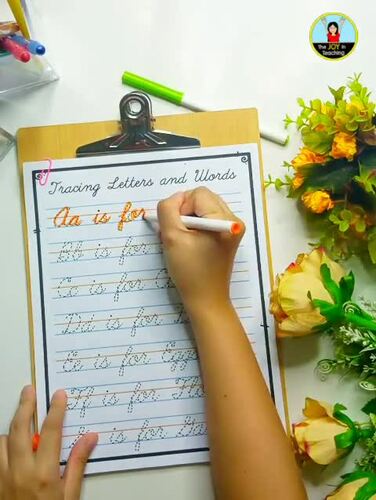 Spring Cursive Handwriting Practice by The Joy in Teaching | TPT