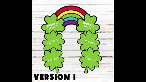 St. Patrick's Day SEL Editable Writing Craft- Spring SEL Bulletin Board