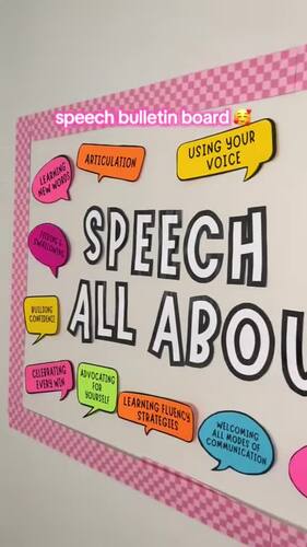 Back to School Speech Therapy Bundle | Bulletin Board, Crafts, & First Day