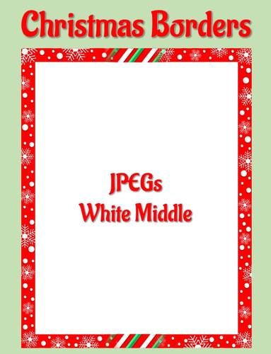 Christmas Borders Red Green White by The ESL Goodie Bag | TPT