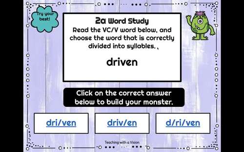 Grade 2 MyView Literacy, Unit 4 Week 2, Build a Monster Assessment Practice