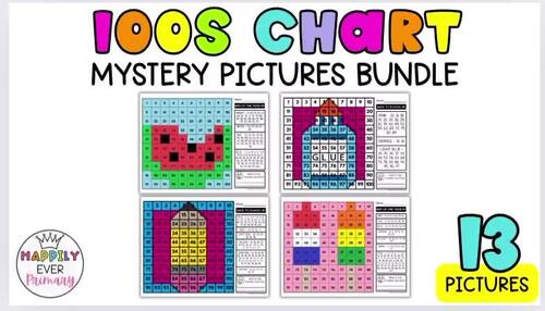 Hundreds Chart Mystery Pictures Math Activity Bundle | TPT