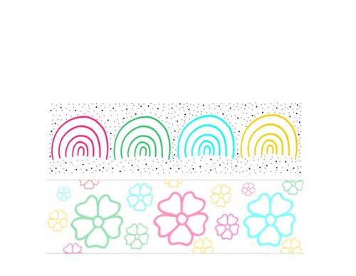 Bulletin Board Borders, bright Rainbow Classroom Borders, Back to ...