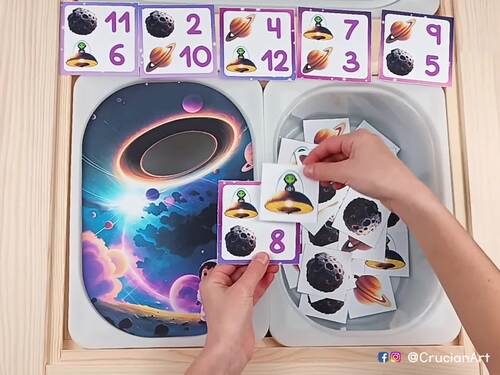 Outer Space Black Hole Flisat Insert: Match & Count Activity for ...