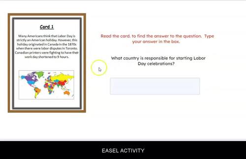 Labor Day Activity Scavenger Hunt with Easel Option by CarolJ Creations