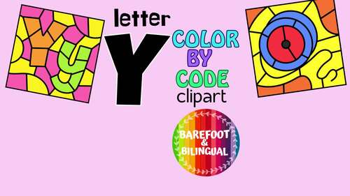 Letter Y Color By Code Clipart | Alphabet Clipart for Color by Number ...