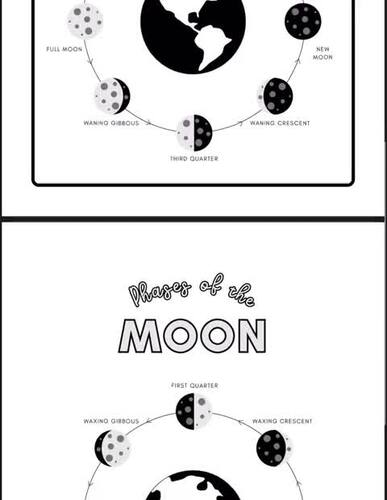 Moon Phase Poster, Moon Chart, Astronomy Posters, Space, Earth | TPT