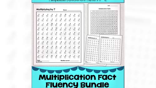 Multiplication Math Facts Fluency Bundle by Fun To Teach | TpT