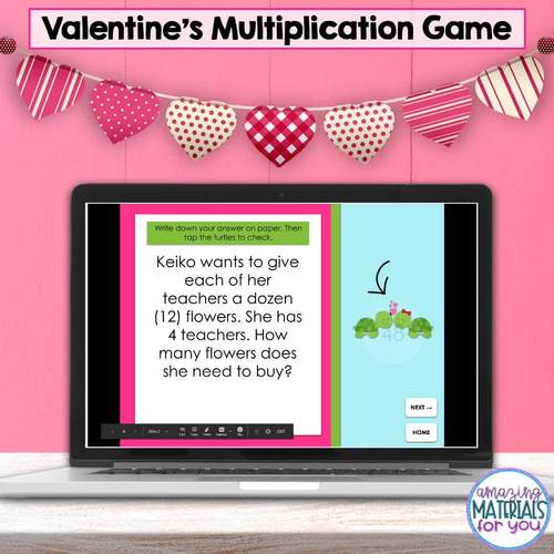 Multiplication Google™ Slides | Valentines Game | TPT