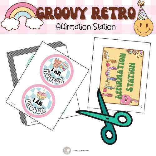 Affirmation Station, Groovy Retro Pastel Classroom Decor, Positive ...