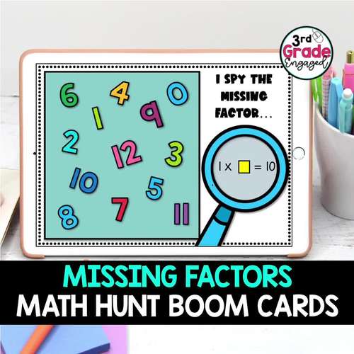 Missing Factors in Multiplication Facts Math Boom Cards by 3rd Grade ...