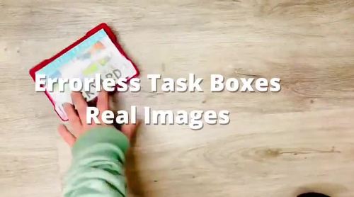 Errorless learning Task Boxes {real images} by Chalkboard Superhero