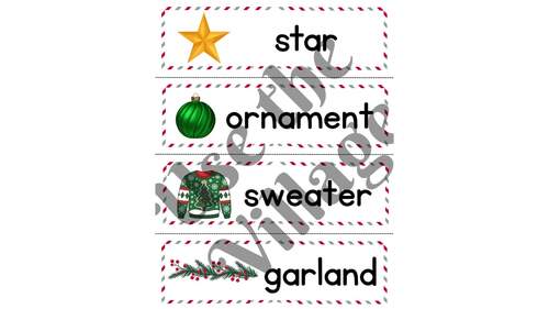 Christmas Word Wall! Preschool / Kindergarten December Vocabulary Write ...