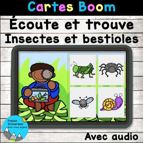 Insectes et bestioles compréhension orale French bugs insects listening
