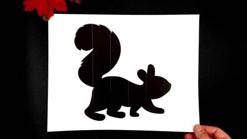 3 Squirrel Silhouette Cut-Outs for Fall Crafts & Thanksgiving Crafts 4 ...