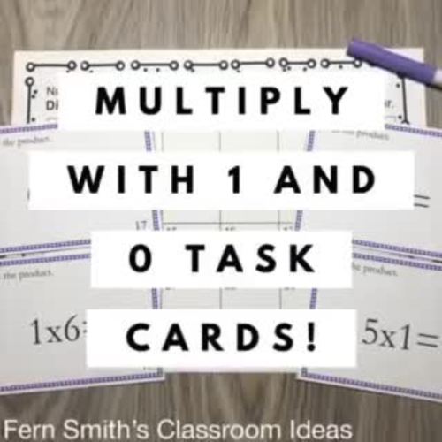 Multiply with 1 and 0 Multiplication Task Cards for Third Grade | TPT