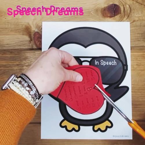 Winter Speech Therapy Penguin Craft Articulation and Language: Wh ...