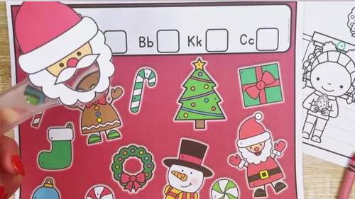 I Spy Christmas Letters -Magnifying Glass Mats! by Down in Kinderville