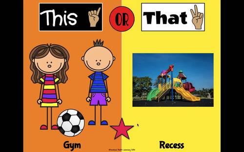 Back to School This or That Digital and Printable Game and Opinion Writing