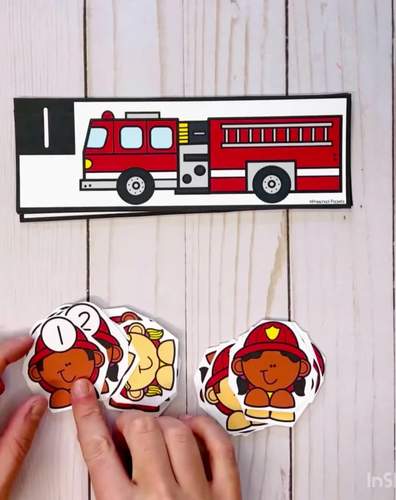 Firefighter Math and Literacy Centers Community Helpers Unit | TPT