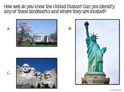 United States Geography Activity Tour of the United States Train Ride