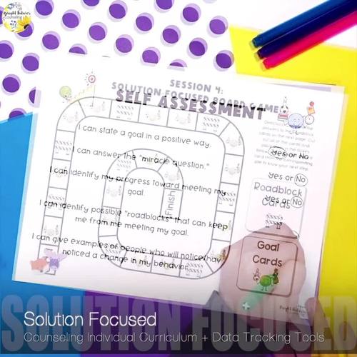 Solution Focused Counseling Individual Curriculum + Data Tracking Tools