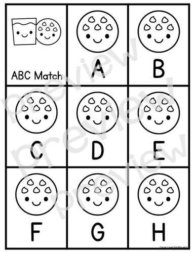 Cookies and Milk | Uppercase & Lowercase Alphabet Matching | ABC Flash ...